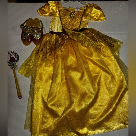 Disney | Costumes | Disney Princess Belle Costume Yellow And Gold ...